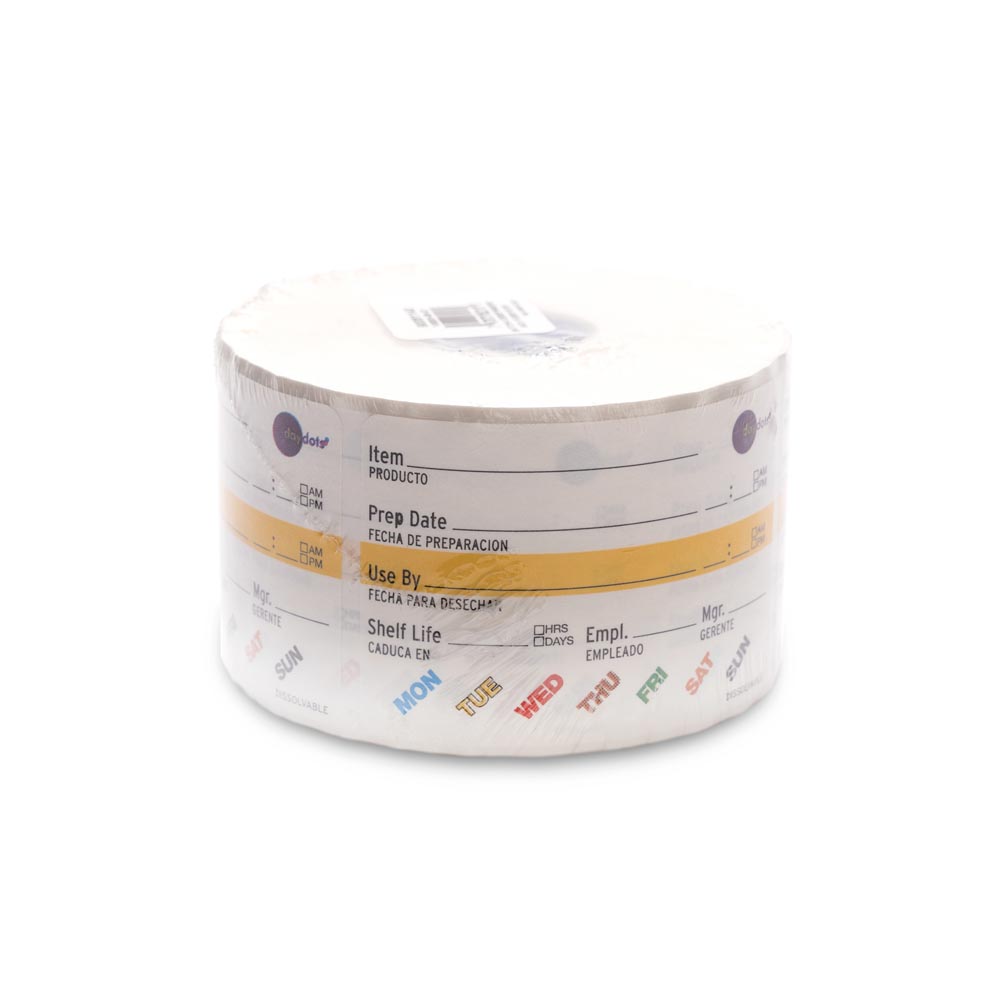 Dissolvable Food Rotation Label, 2X3 Inches