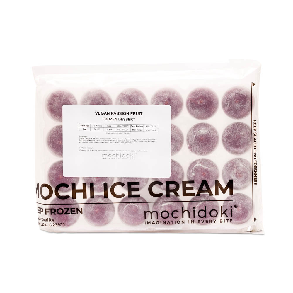 Vegan Passion Fruit Mochi Ice Cream