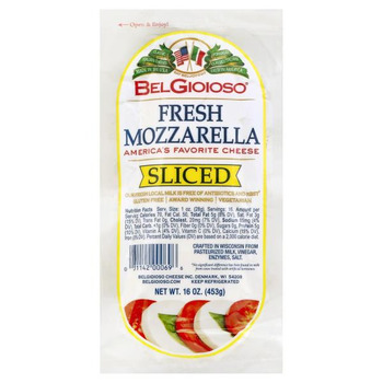 Pre-Sliced Mozzarella Cheese Log